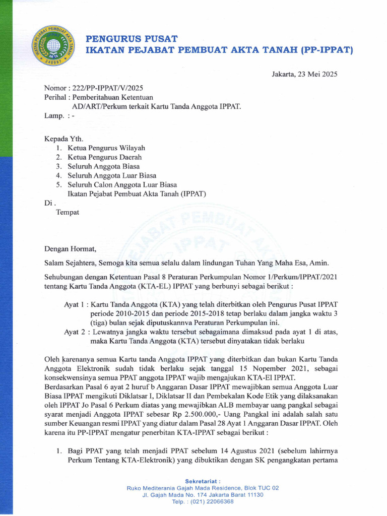 Pemberitahuan Ketentuan KTA | PDF