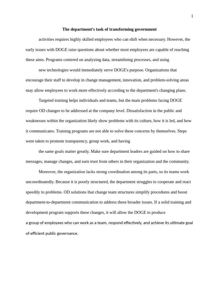 Human Resource Development Plan For The US - Edited | PDF