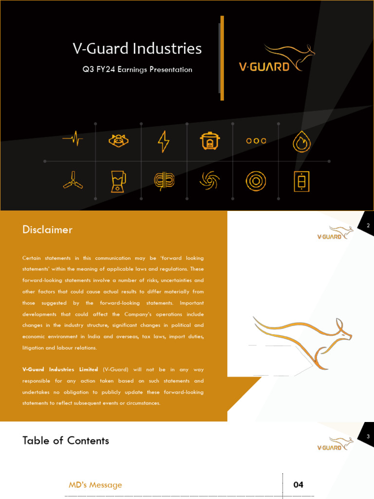 V-Guard Q3 FY24 Financial Overview | PDF | Income Statement | Balance Sheet