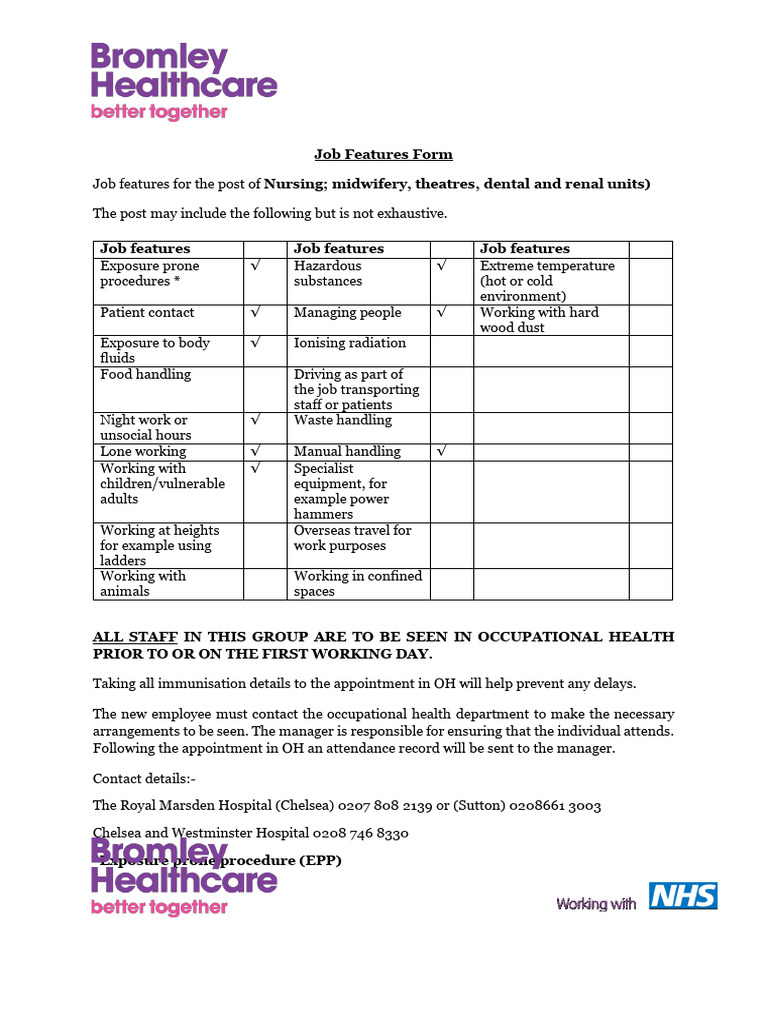 848-BHC-143-25 - Occy Health Form | PDF | Occupational Safety And ...