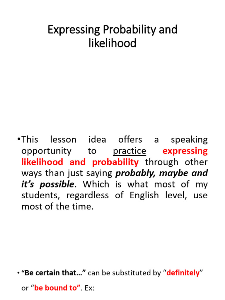 2-AAExpressing Probability and Likelihood | PDF | Privacy | Crime ...