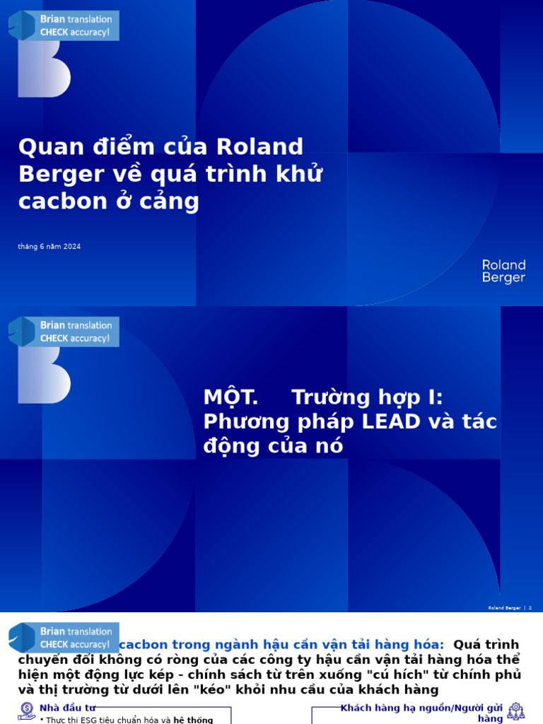 2024-06-27 Roland Berger Port Decarbonization Presentation VI | PDF