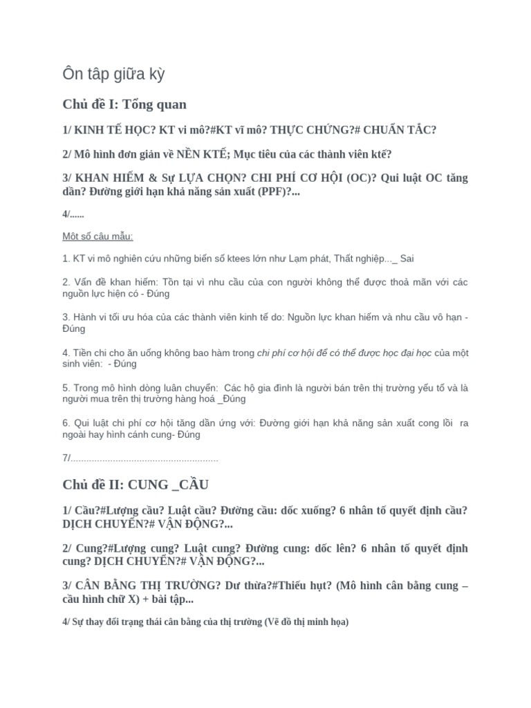 Ôn ktra @vi1 | PDF
