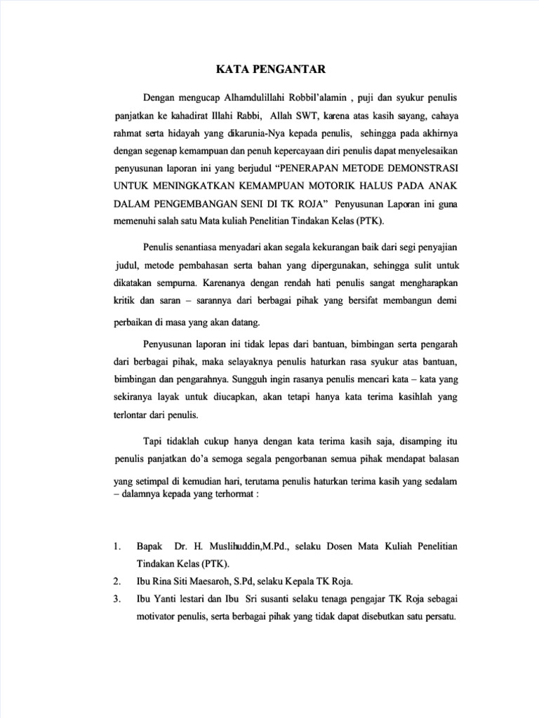 PDF Kata Pengantar PTK - Compress | PDF