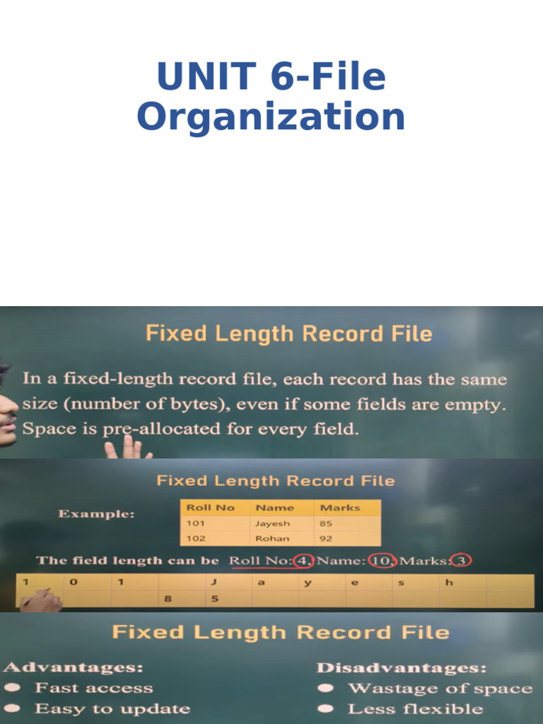 UNIT 6-File Organization | PDF