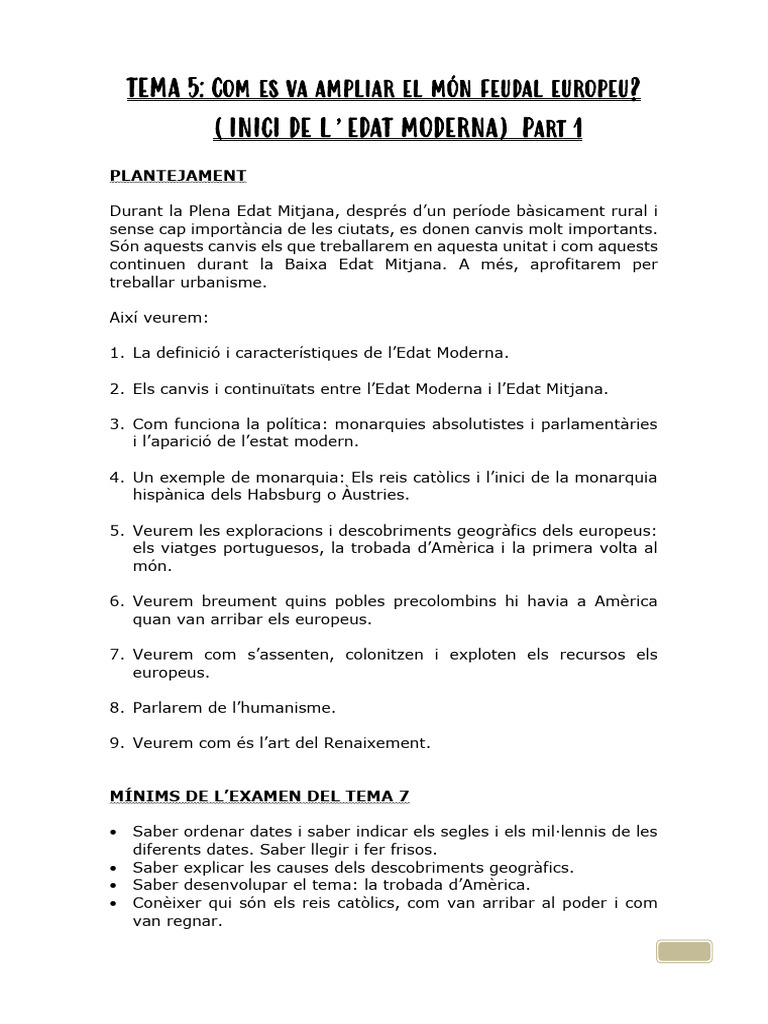Dossier Inici Edat Moderna Part12024 | PDF