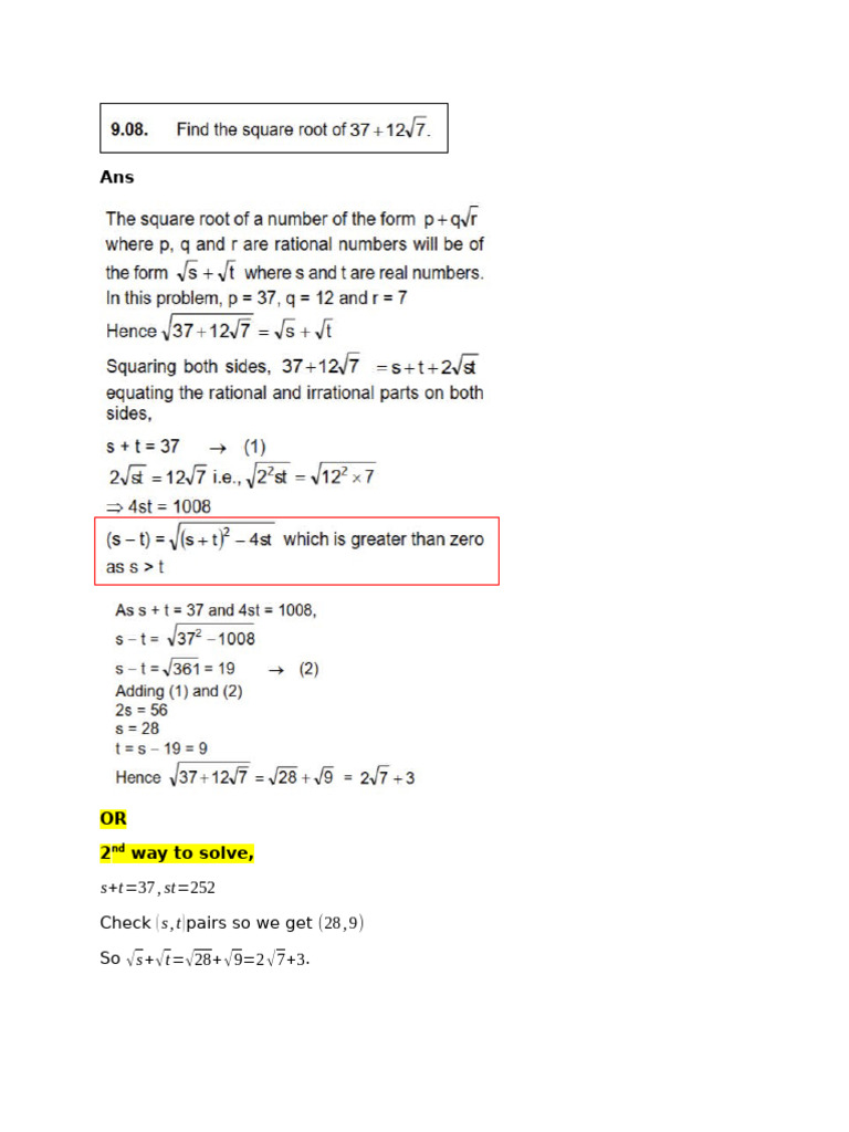 Power Indices and Surds | PDF