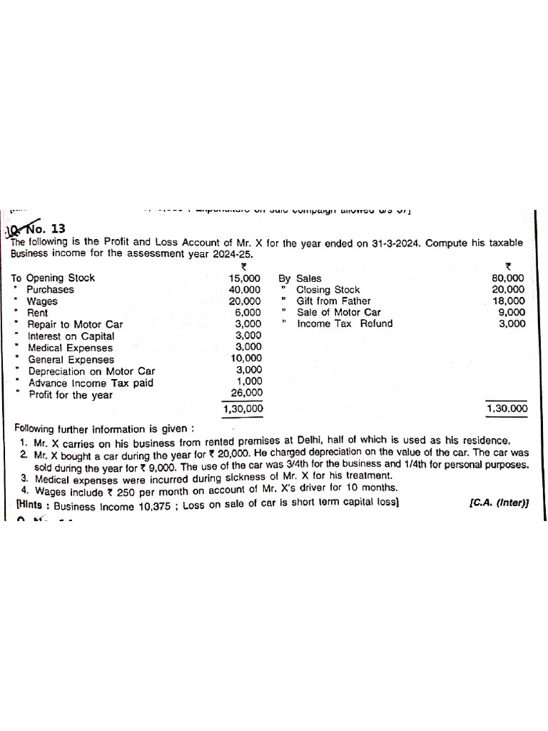 PGBP Online Class NOTES | PDF