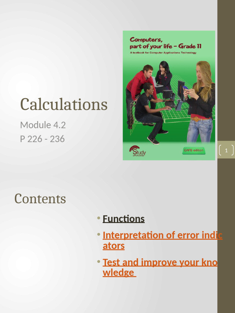 Microsoft Excel Different Formulas and Calculations | PDF | Microsoft ...