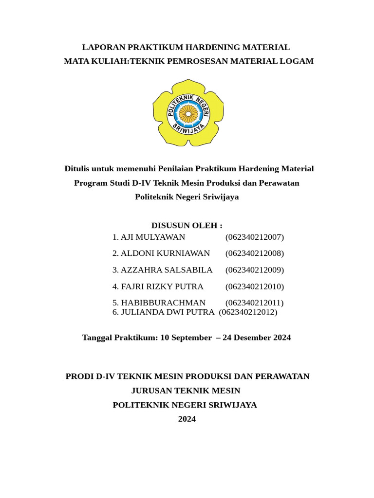 Laprak Hardening | PDF