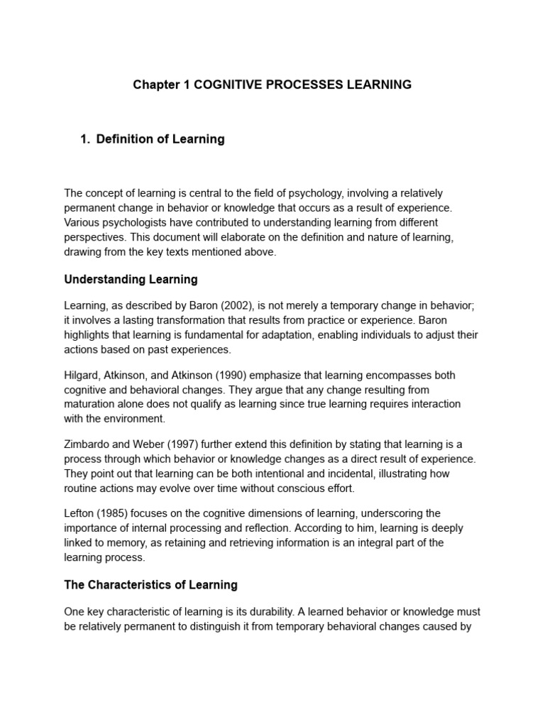 Basic Psychological Process Class Notes | PDF | Classical Conditioning ...