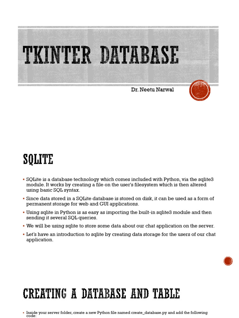 Unit 4 - 2 Tkinter database app | PDF | Databases | Data Management