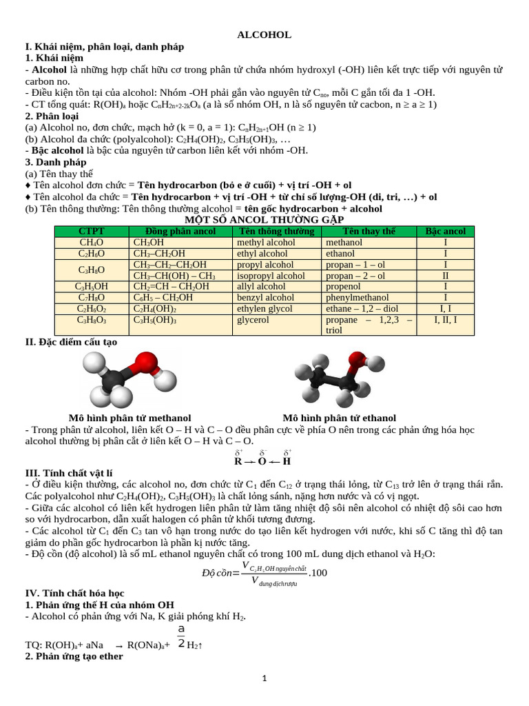 Chương 5. Dẫn Xuất Halogen - Ancohol-Phenol | PDF