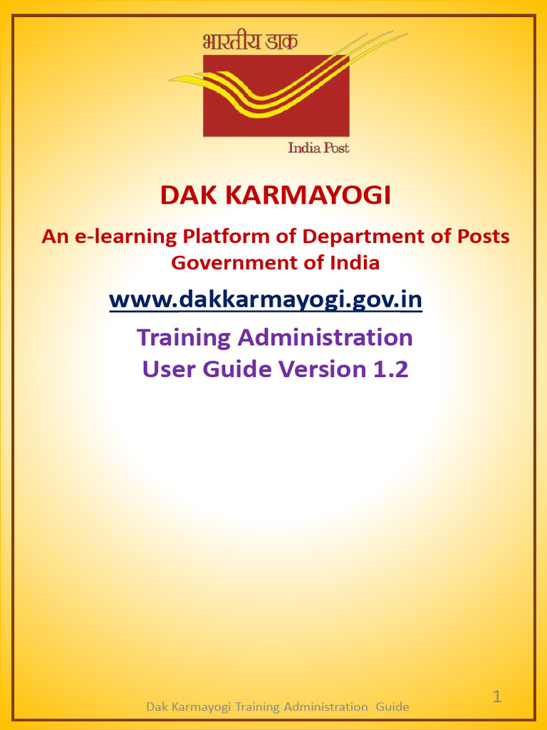 Dak Karmayogi Training Administration User Guide V.1.2 | PDF | Software ...