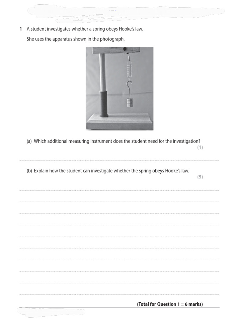 Physics Paper, Pre O/L, Edexcel Format, 02 | PDF