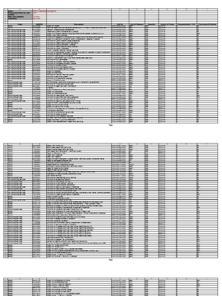 2025 Annual Procurement Plan For Advertisment 1 | PDF | Audit