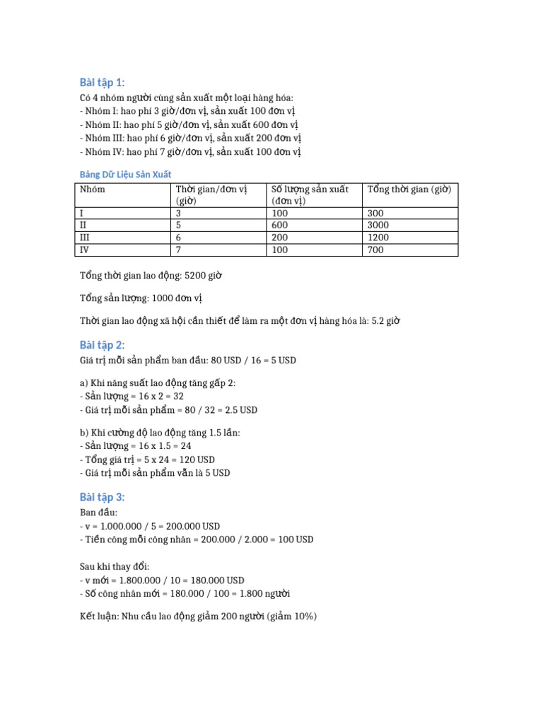 Cac Bai Tap KTCT ML | PDF