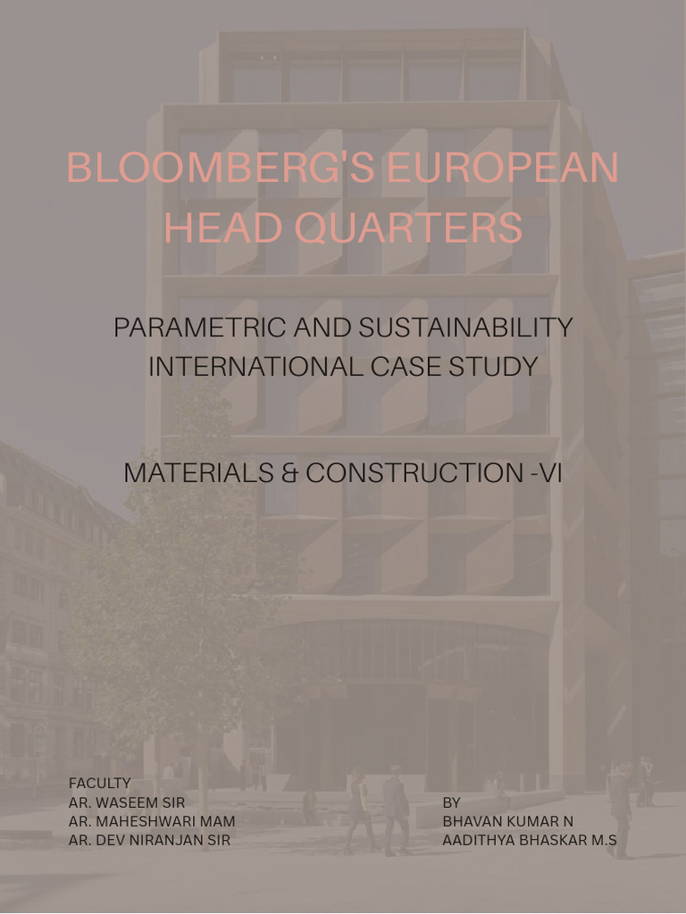 Bloomberg Headquarters Uk International Case Study | PDF | Efficient Energy Use | Ventilation ...