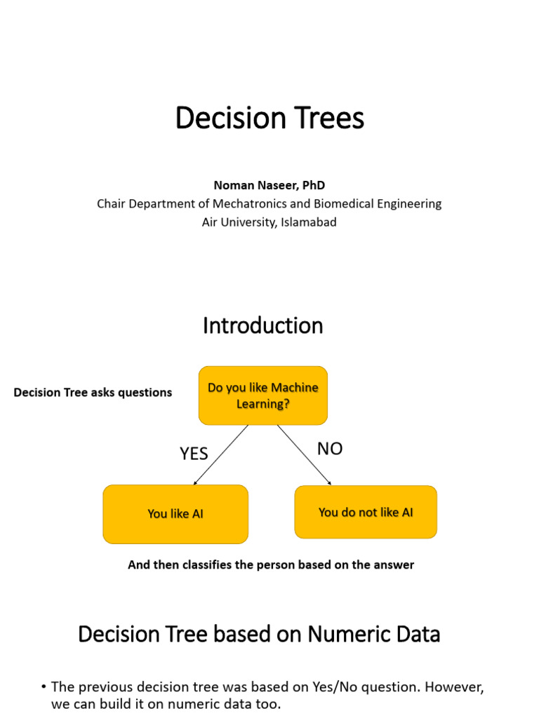 6 - Noman Naseer - Decision Trees | PDF