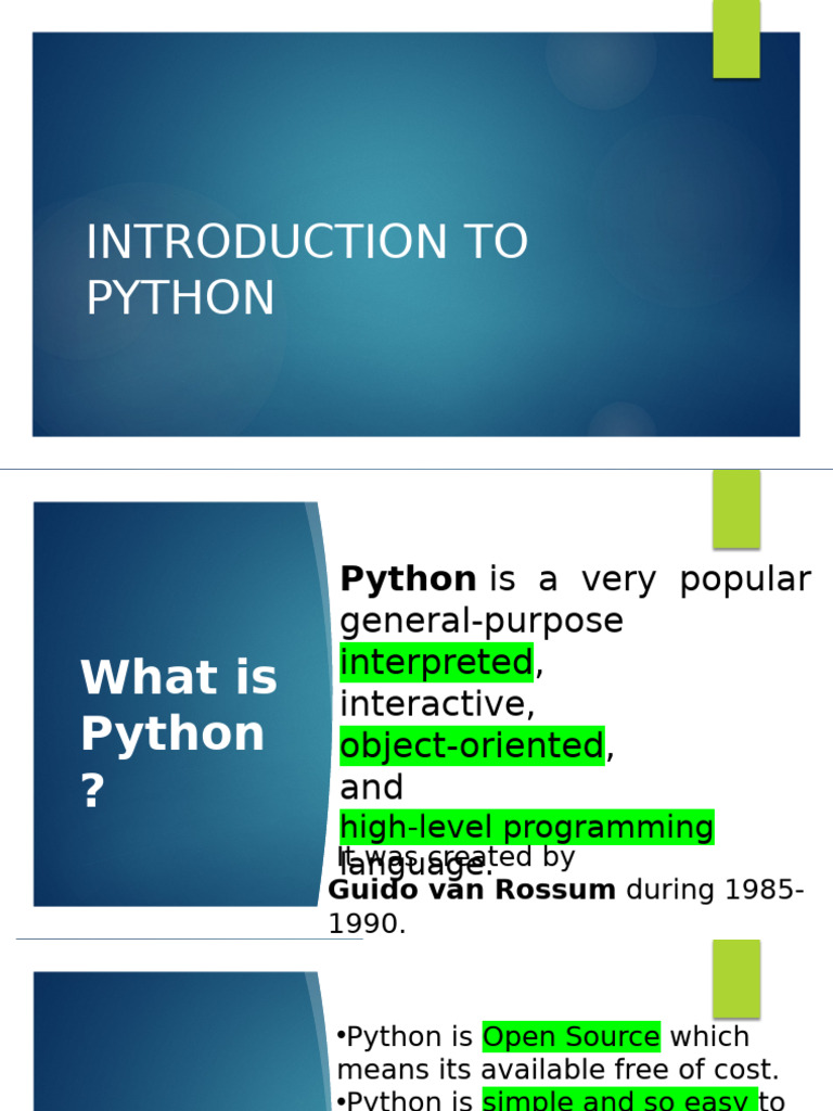 INTRODUCTION TO PYTHON-BASICS | PDF | Data Type | Boolean Data Type