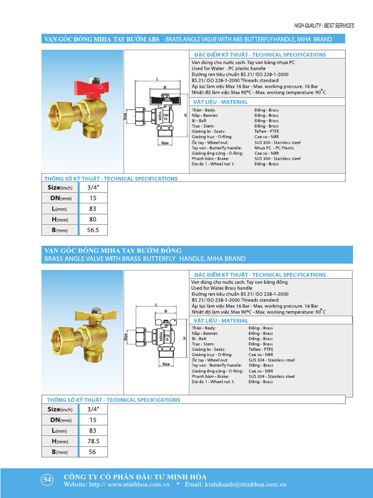 Brass Angle Valves List | PDF