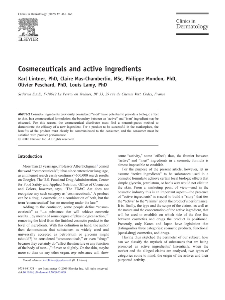 Understanding Cosmeceuticals and Actives | PDF | Superoxide Dismutase ...