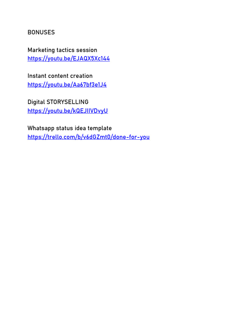 Wassap Bonuses | PDF