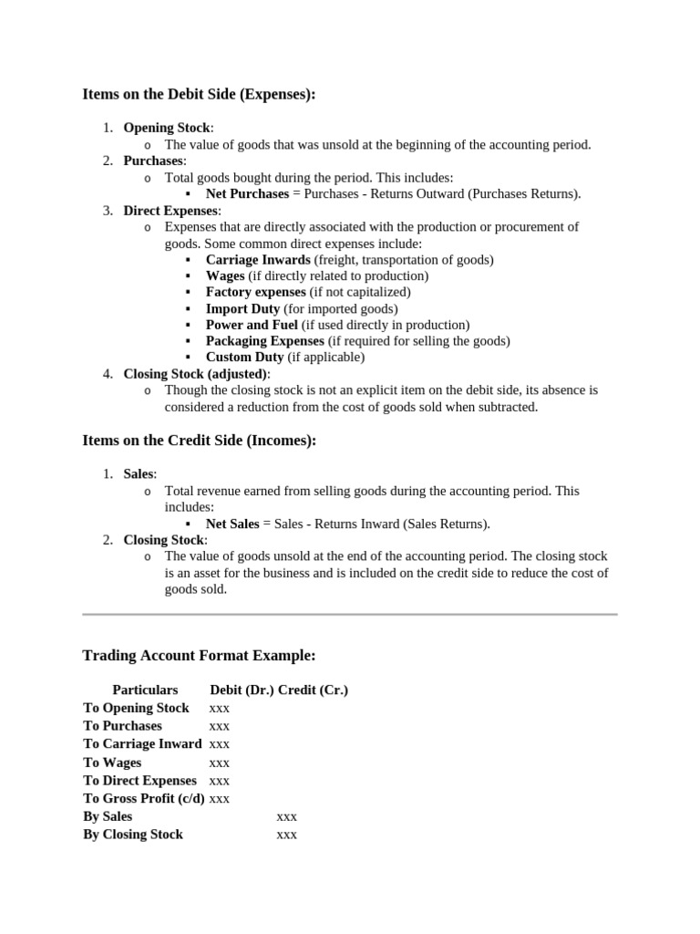 Items on the Debit Side | PDF | Debits And Credits | Equity (Finance)