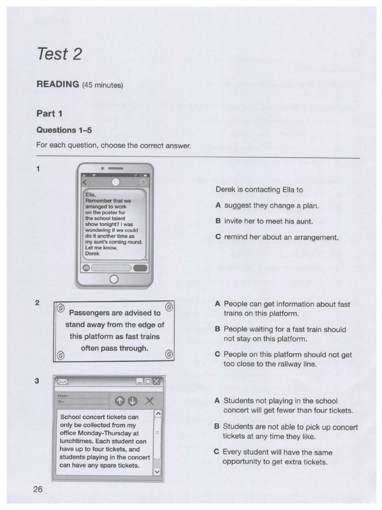 Test 2 - Reading Writing Listening | PDF