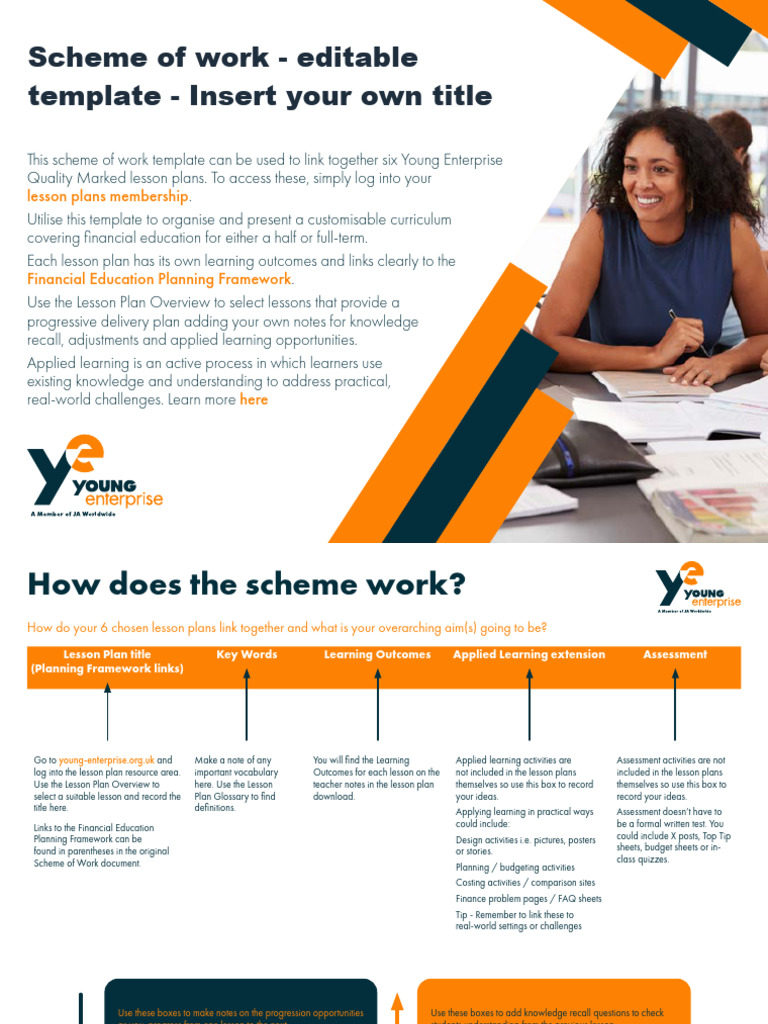 Scheme of Work Editable Template 3 | PDF | Educational Assessment ...