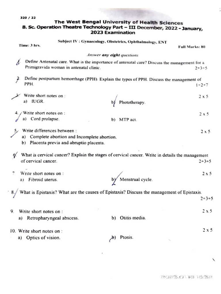 2023 Questions Paper, Except Ccs | PDF
