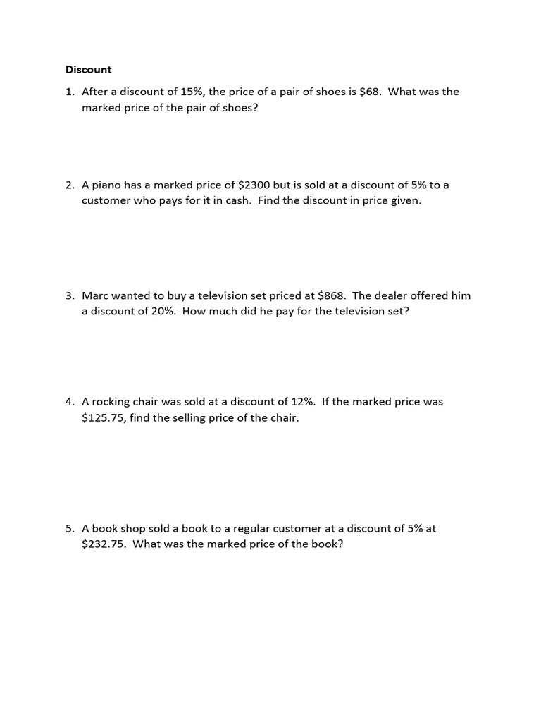 2.percentage Exercise 4 | PDF | Value Added Tax | Sales