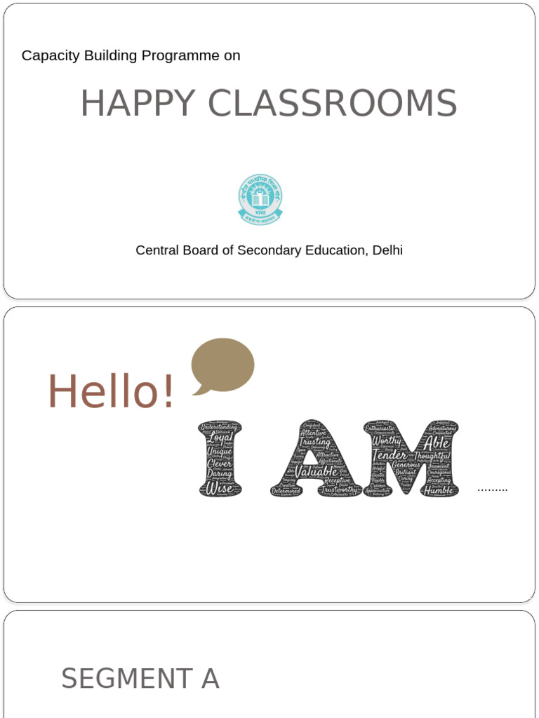 CBSE Happy Classrooms Workshop-Final | PDF | Happiness | Emotions