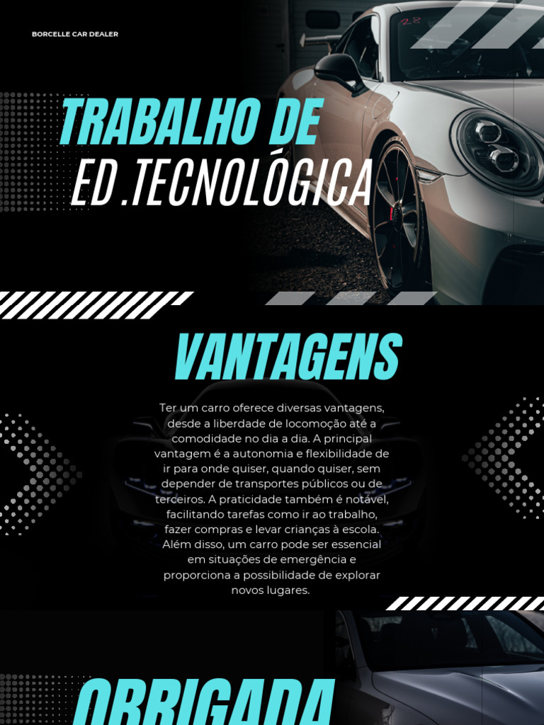 Trabalho Ed - Tecnologica Carro Vrum Vrum | PDF