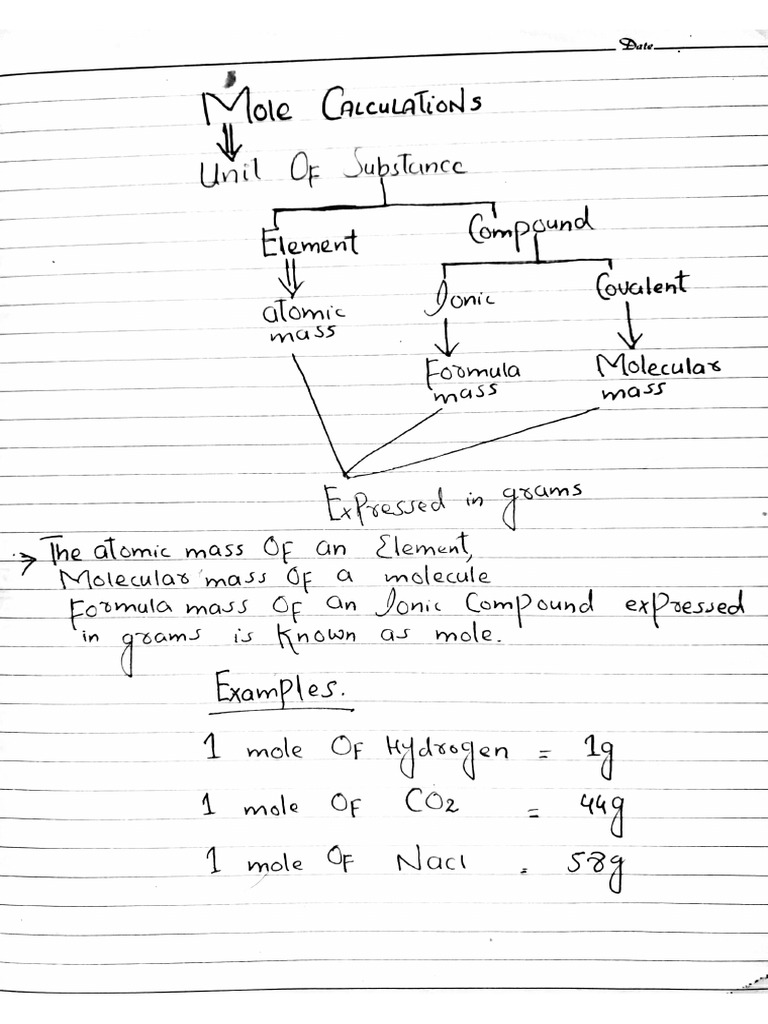 Mole Calculations | PDF