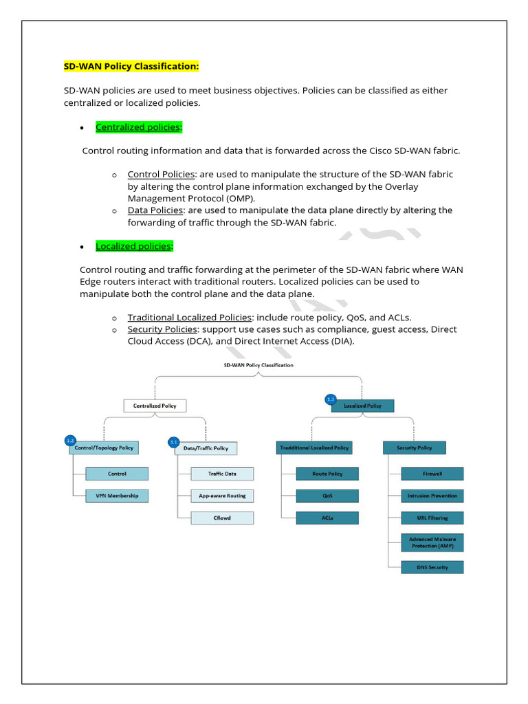 SDWAN Policy Classification | PDF