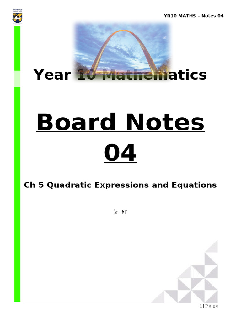 Factorising Monic Quadratic Trinomials | PDF | Factorization ...