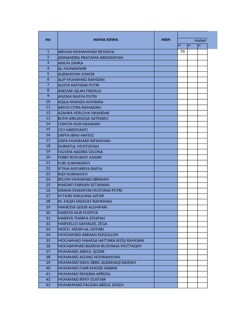 Rekap Nilai Guru Mapel | PDF