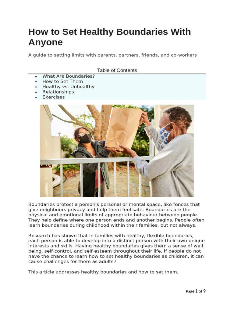Healthy Boundaries: A Practical Guide | PDF | Occupational Burnout ...