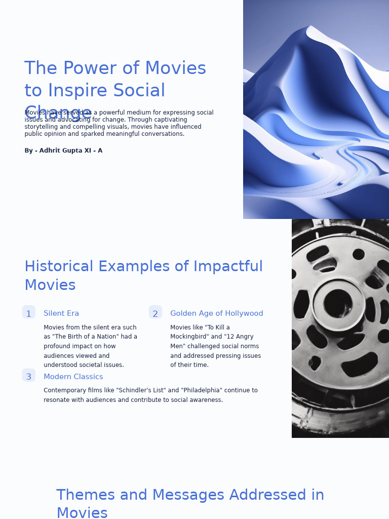 The Power of Movies To Inspire Social Change | PDF | Storytelling