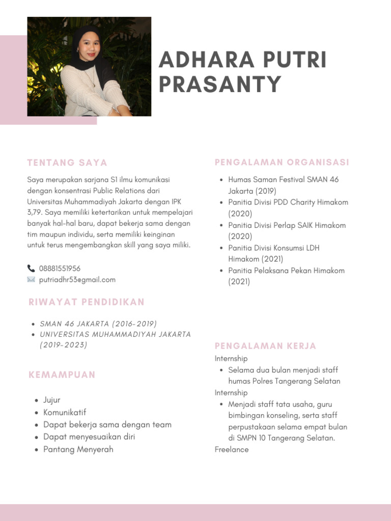 CV Adhara Putri | PDF