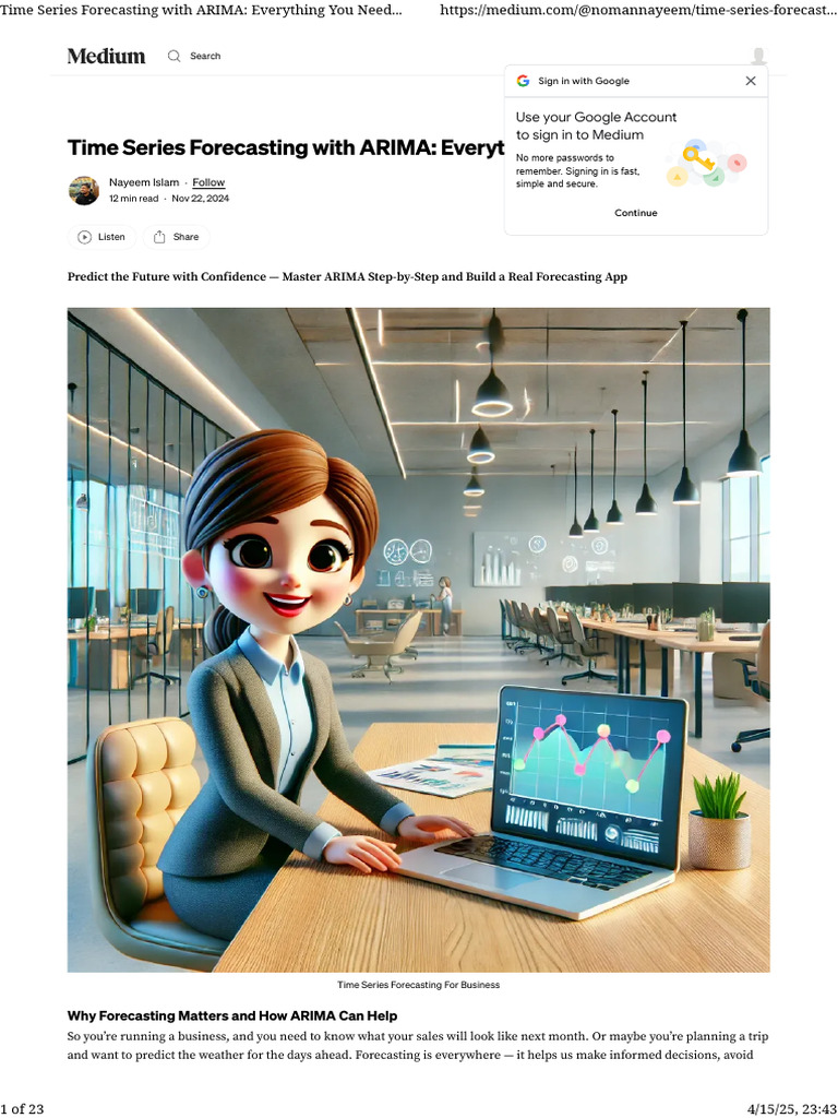 Time Series Forecasting With ARIMA - Everything You Need To Know! - by Nayeem Islam - Medium ...