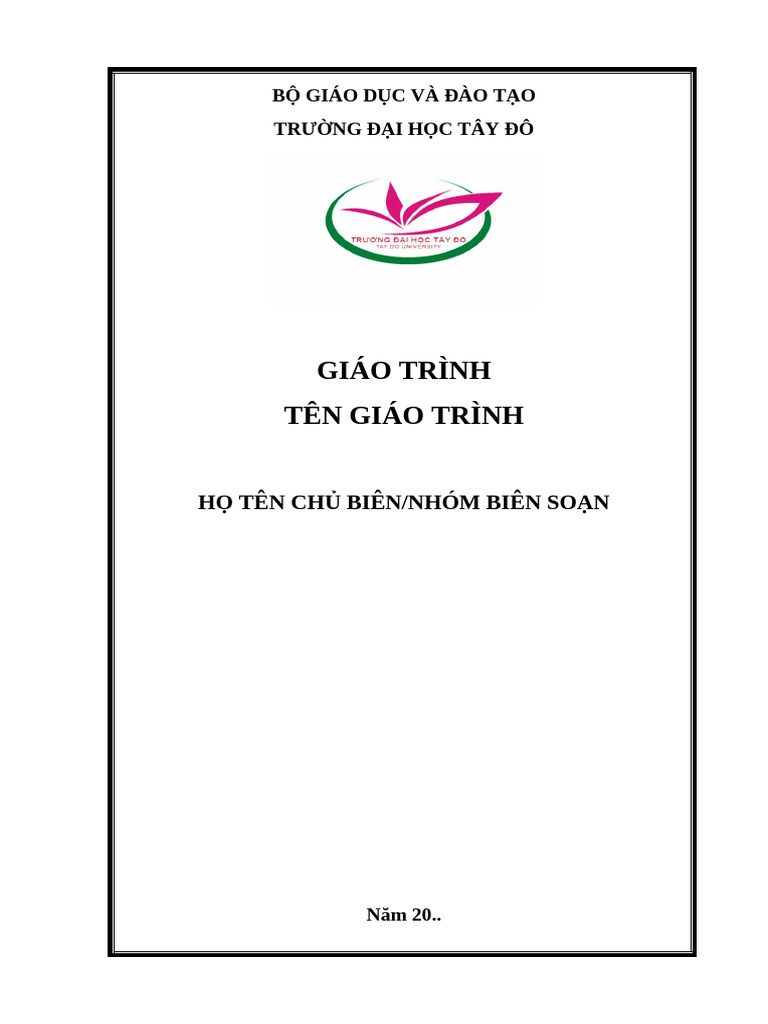 Mau - Bia Giao Trinh | PDF