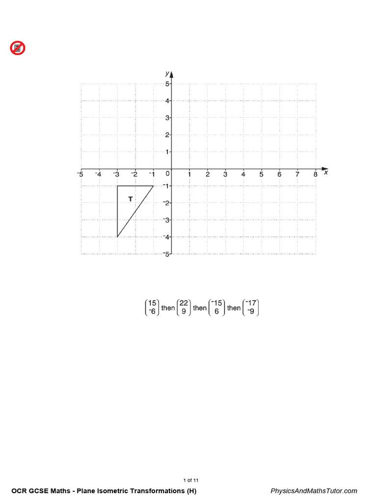 Plane Isometric Transformations (H) | PDF | Cartesian Coordinate System ...