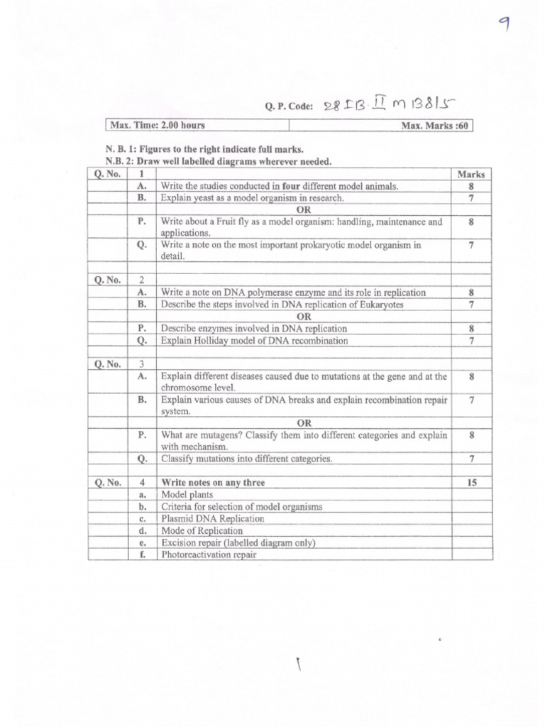 F.Y.B.sc Sem II Biotechnology - Molecular Biology April 2023 | PDF