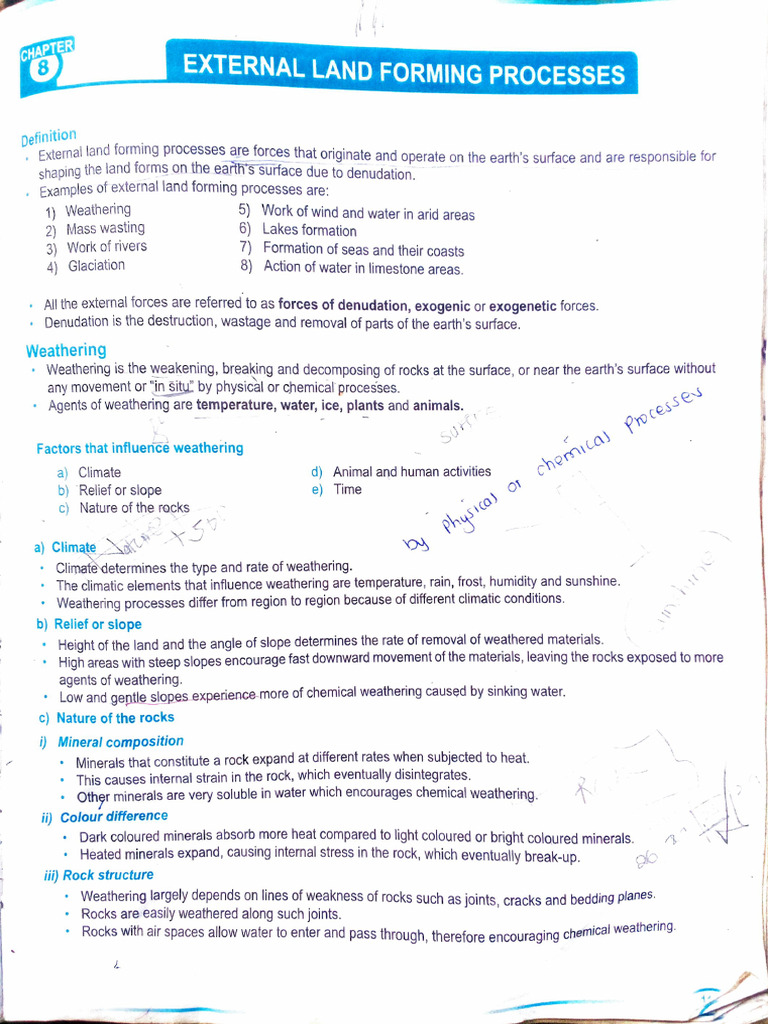 Form 3 Geography Physical Geography | PDF