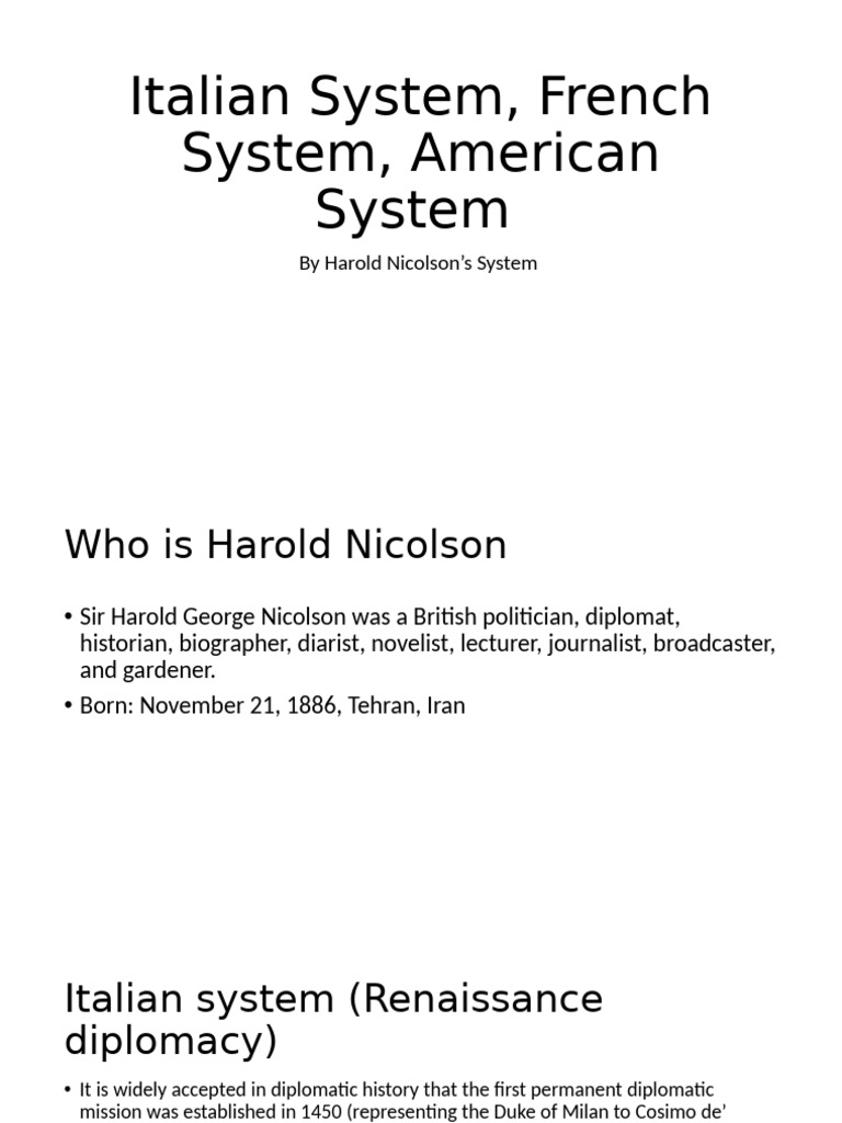Italian System French System American System | PDF