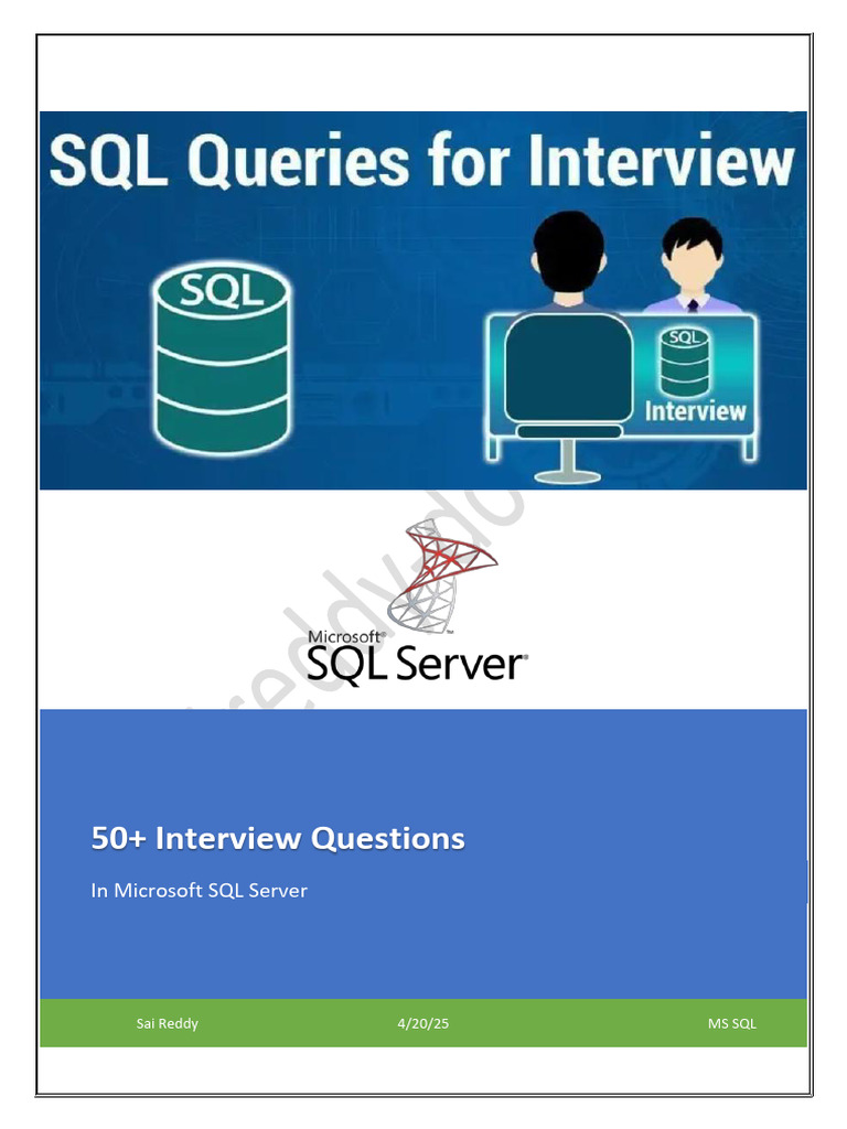 50+SQL - Interview Questions and Answers | PDF | Software Engineering | Computing
