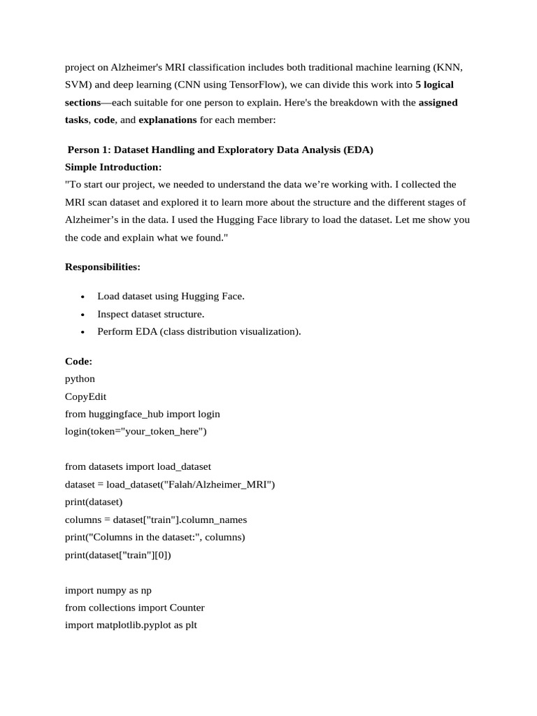 Project On Alzheimer Explaination | PDF | Support Vector Machine | Algorithms