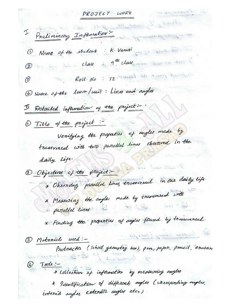 9th Fa2 Project (Maths 4 All) | PDF